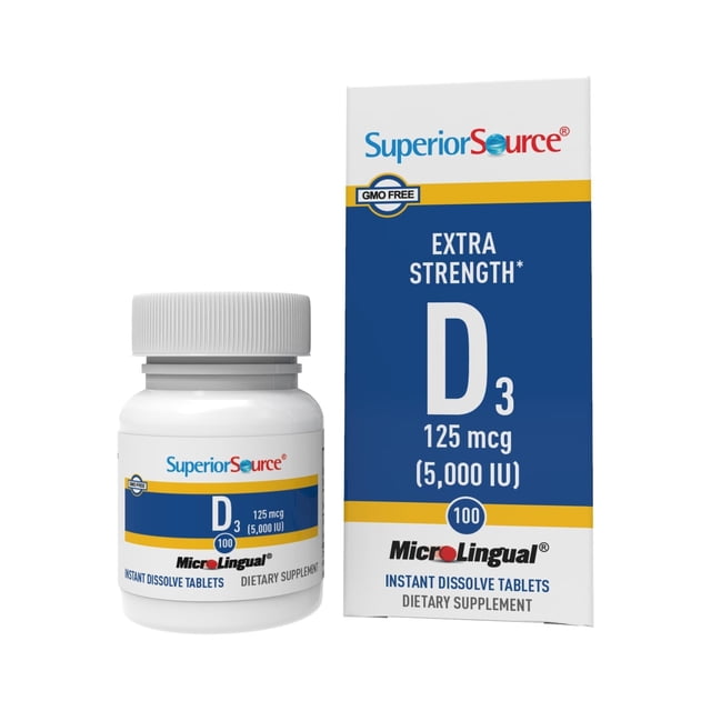Vitamin D3 5000 IU (100) | Vitamins for grocery retail - Walmart ...