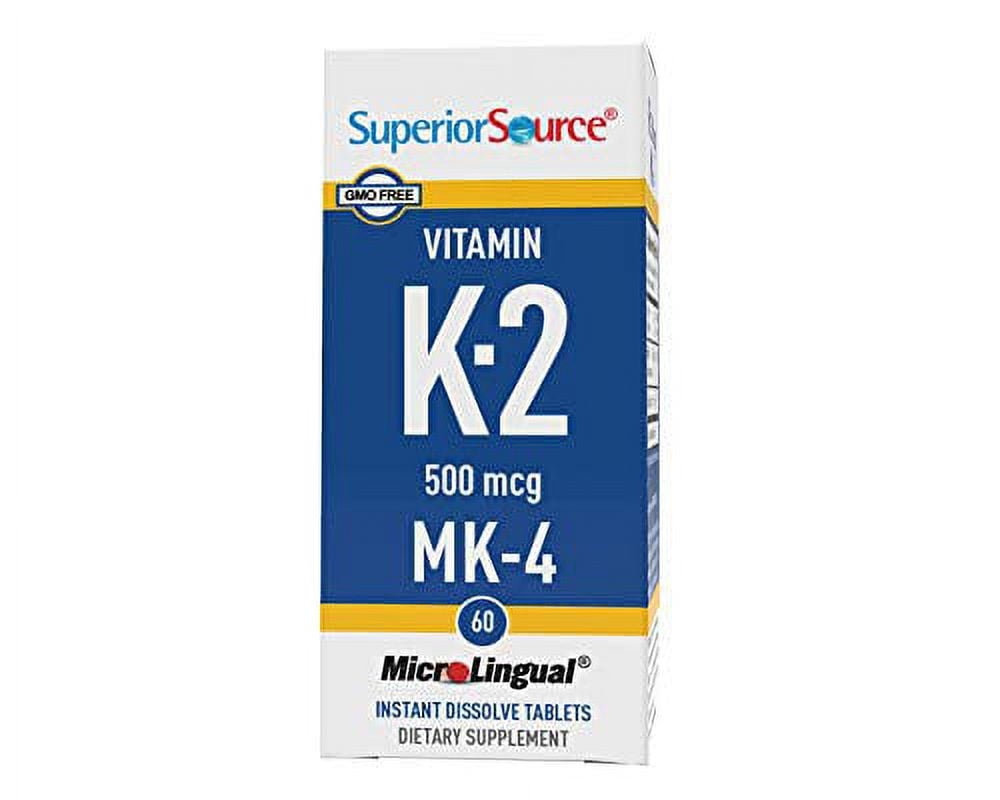 Superior Source Vitamin K2 MK-4 (Menaquinone-4), 500 mcg, Quick ...