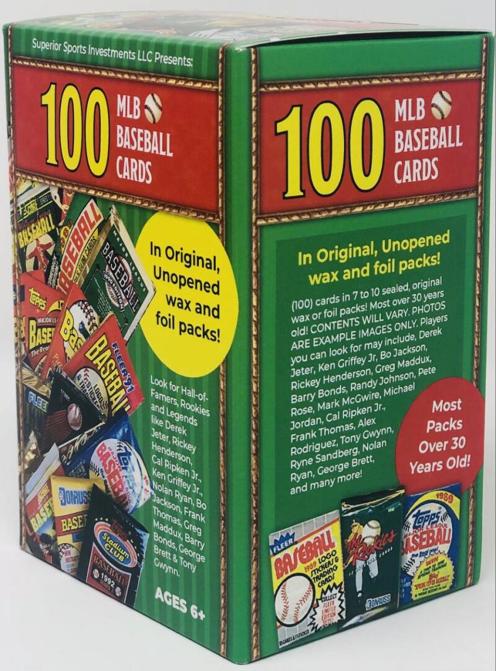 Superior Sports Investments LLC 100 MLB Baseball Cards in Original ...