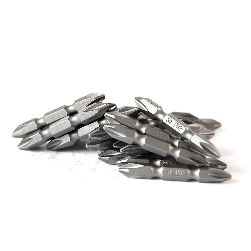 Superior Steel SP202D-10PK 2# Phillips Double End Screwdriver Bits - 2 Inch Long - 10 Display ...