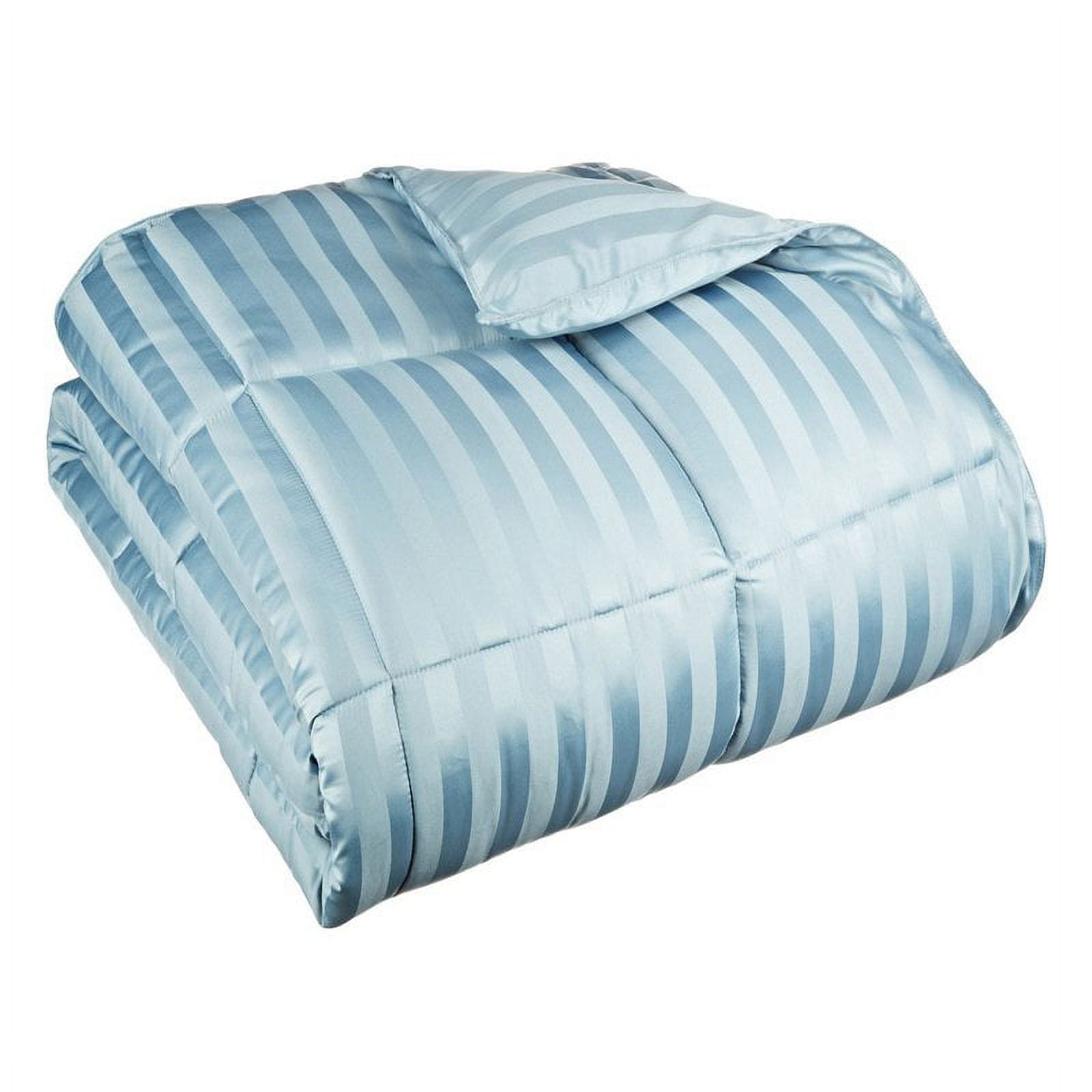 Superior Striped Reversible Down Alternative Comforter, Smoke Blue ...