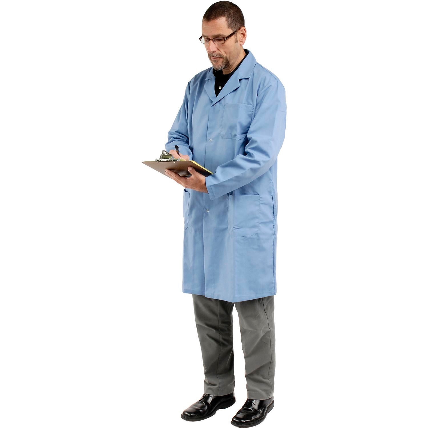 Superior Surgical 473-L Microstatic ESD Lab Coat - Blue, L, Unisex ...