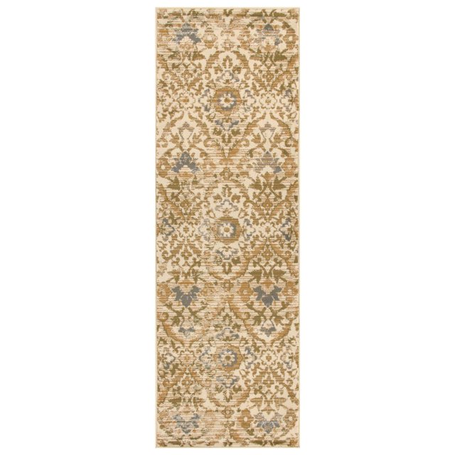 Superior Tamara 2'7" x 8' Indoor Runner Rug, Floral Diamond Rugs for ...