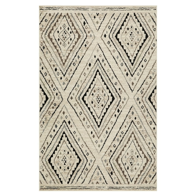 Superior Tate Geometric Diamonds Modern Slate Indoor Area Rug, 8' x 10 ...