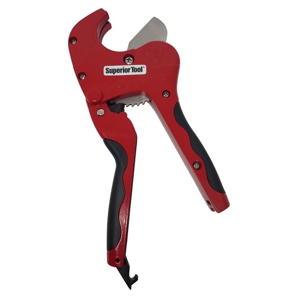 Superior Tool 37118 Ratcheting Pipe Cutter, 10 Inch, Black/Red, Each ...