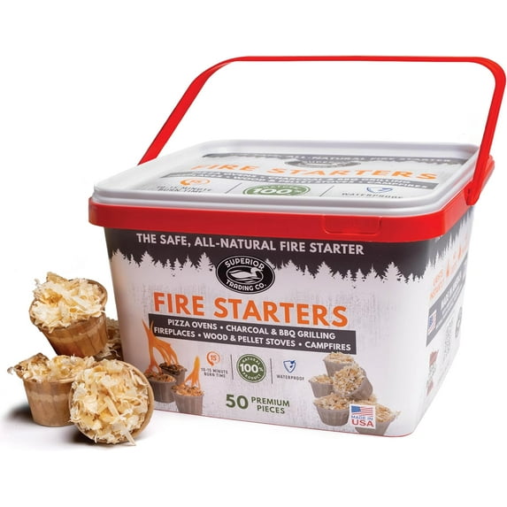 Superior Trading Fire Starter Pods in Plastic Bucket - Starters for ...