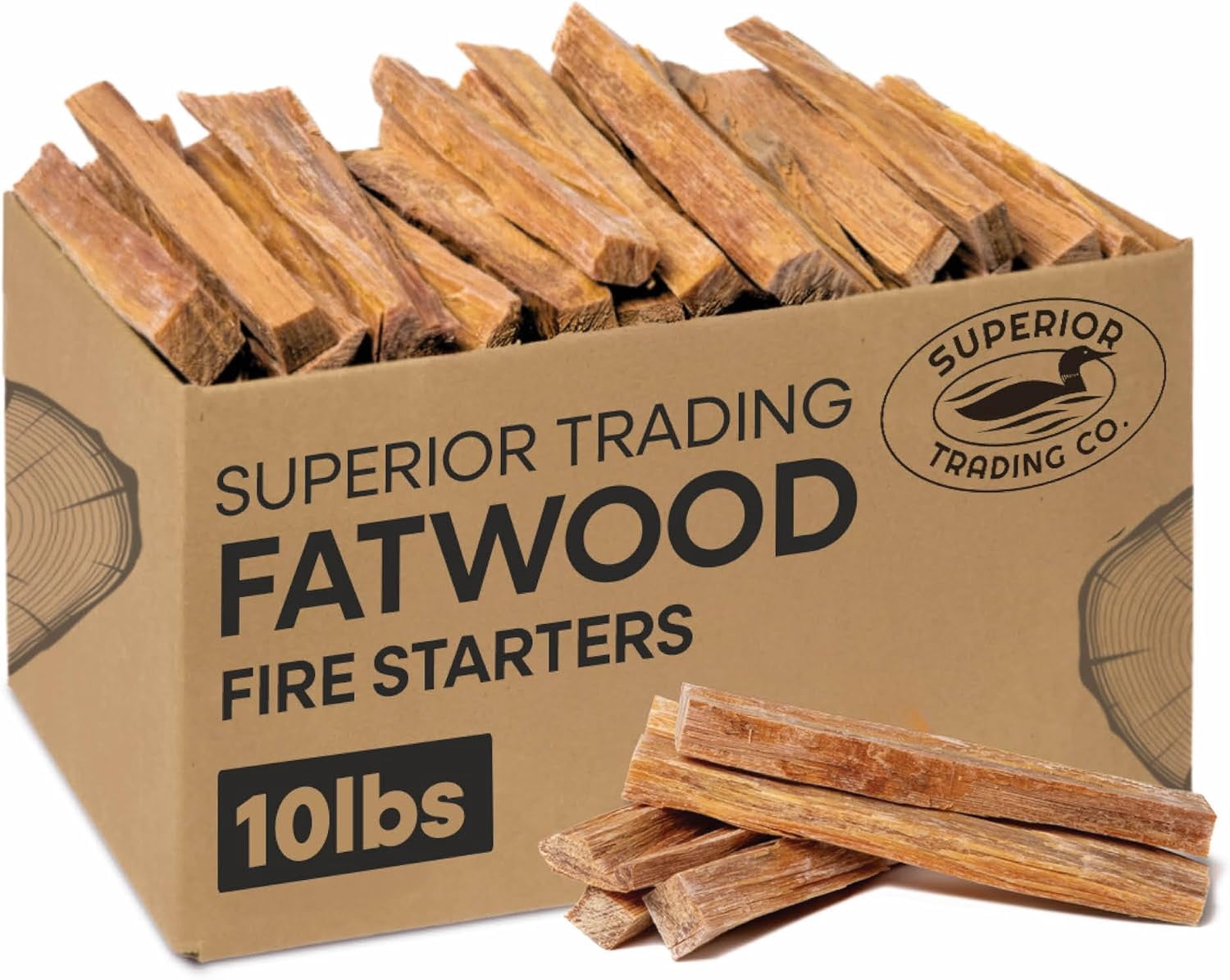 Superior Trading Premium Fatwood Fire Starter Sticks, Natural Kindling ...