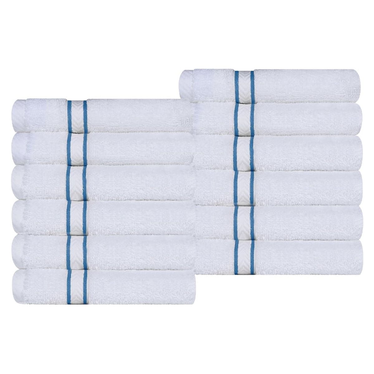 Superior Turkish Cotton 12-Piece Blue Washcloth Set - Walmart.com