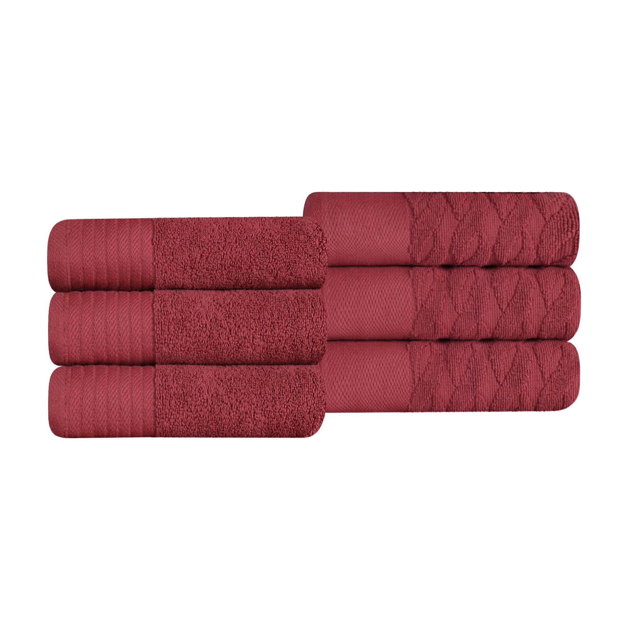 Superior Turkish Cotton Highly-absorbent 6-Piece Hand Towel Set for ...