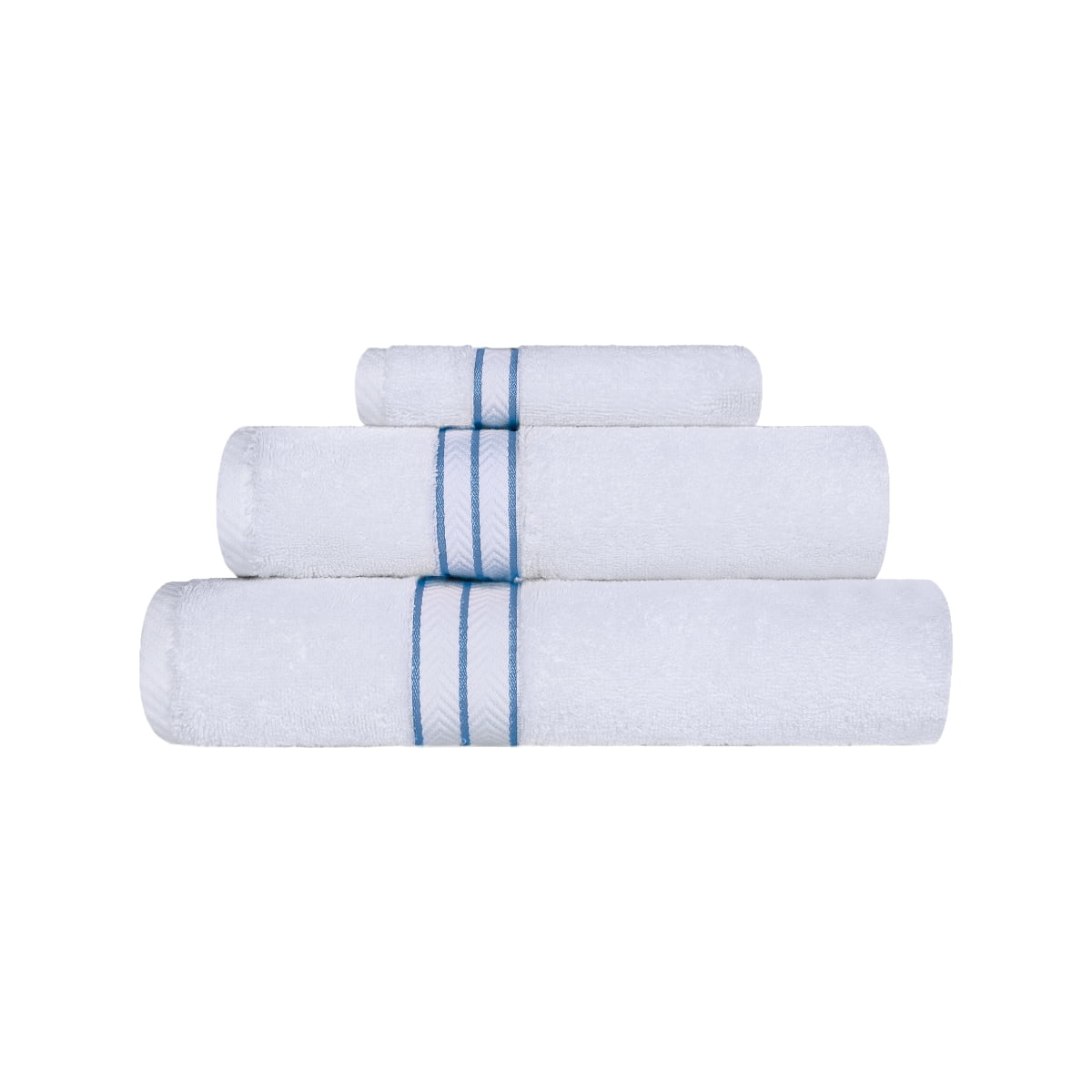Superior Turkish Cotton Ultra-Plush 3-Piece Light Blue Towel Set ...