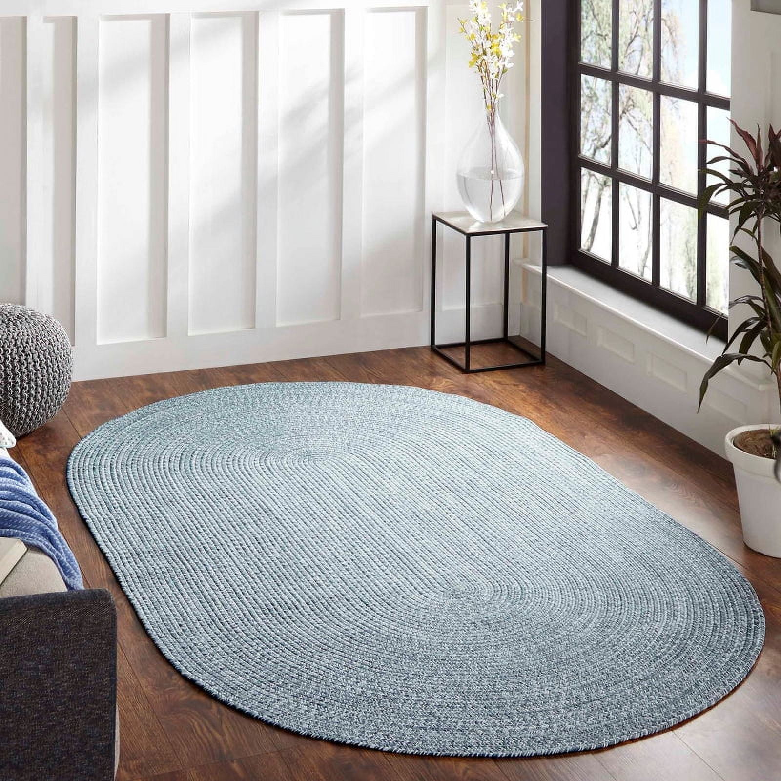 Superior Two-Toned Braided Indoor/ Outdoor Area Rug, Lagoon Breeze ...