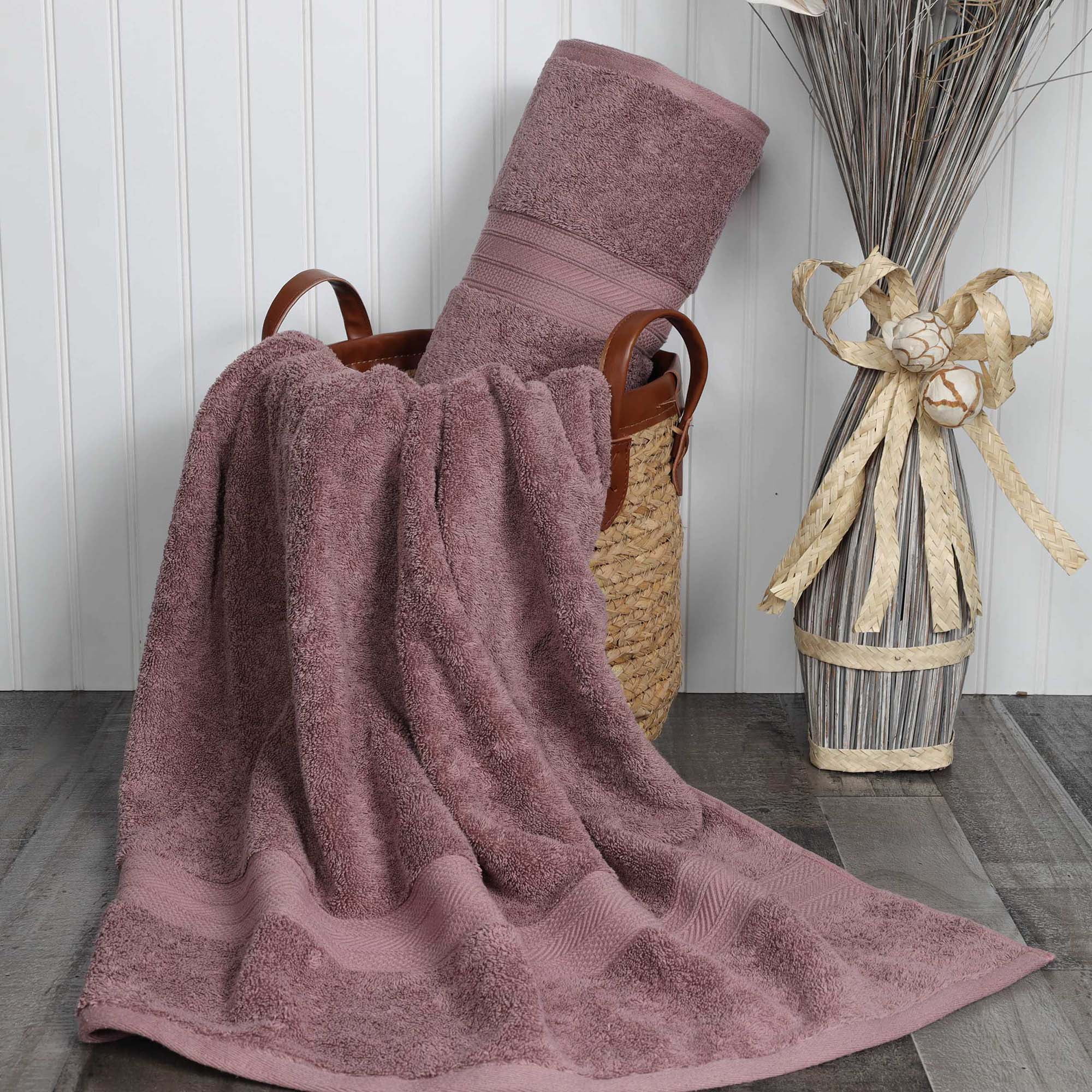 Superior Atlas Cotton Heavyweight 2 Piece Towel Set, Grape Shake - Walmart.com
