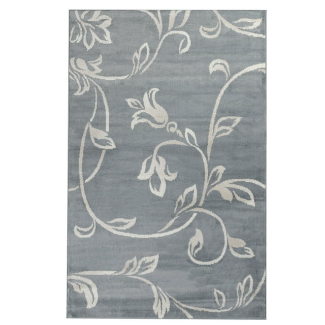 Superior Vine Modern Floral Indoor Area Rug, 5' x 8', Grey - Walmart.com