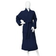 Superior Waffle Cotton Unisex Adult Bath Robe, Small, Navy Blue ...