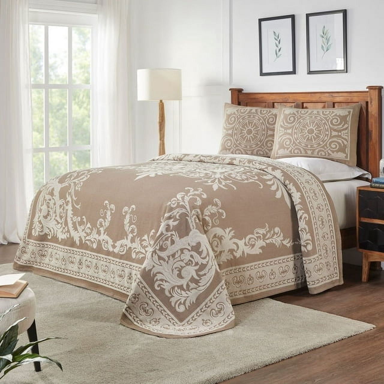 Superior Woven Jacquard Quilt Set King Size, 3-Piece Lightweight ...