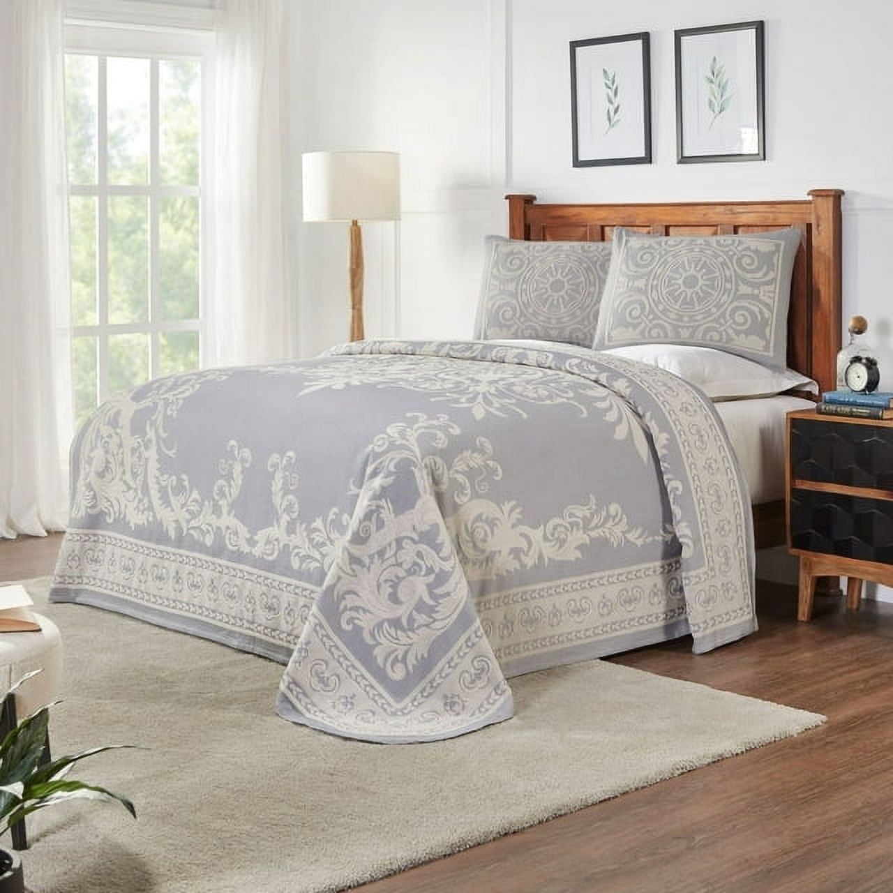 Superior Woven Jacquard Quilt Set Twin Size, 2-Piece Lightweight ...