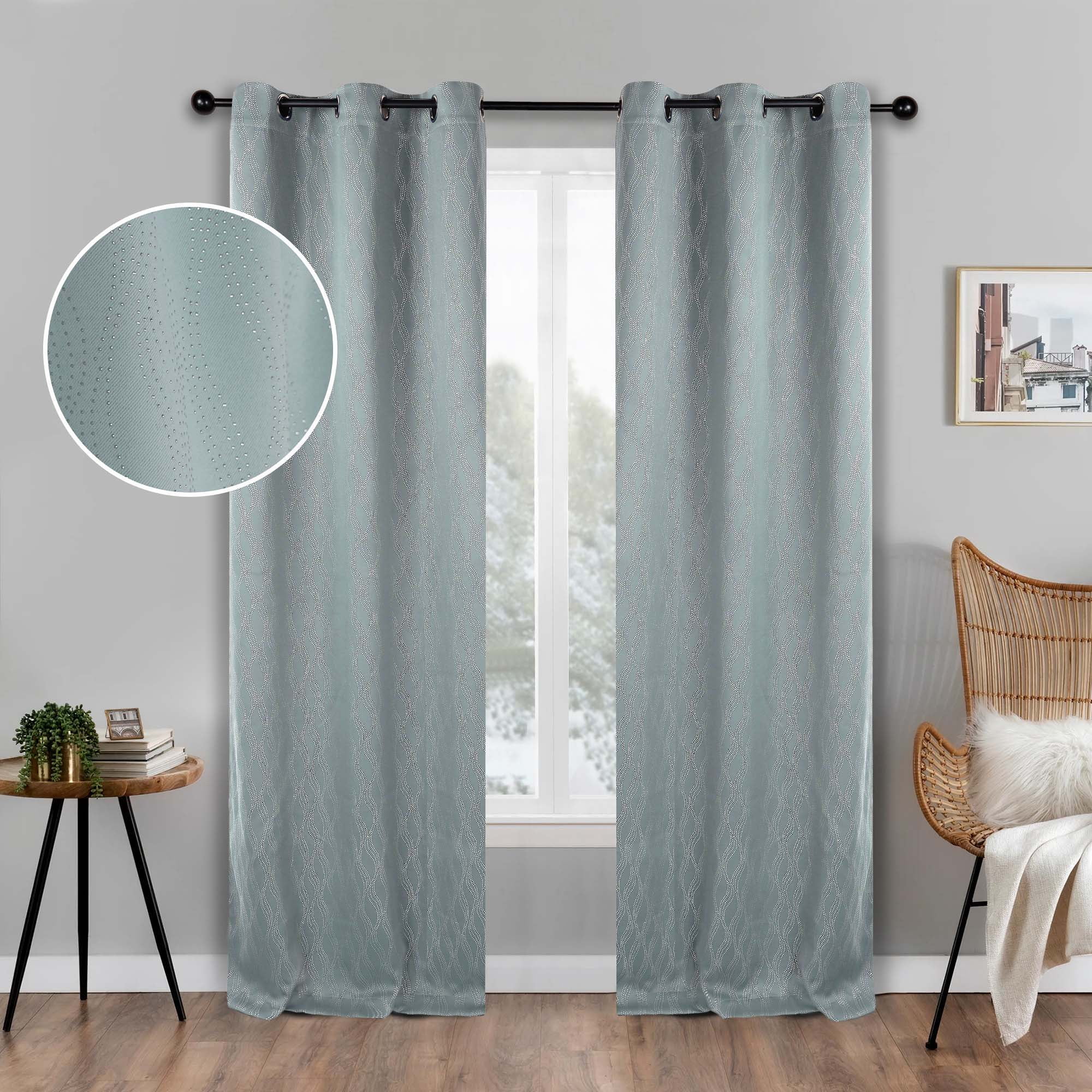 Superior Zuri Blackout Curtains, Grommet Header, Set of 2, 42" X 63 ...