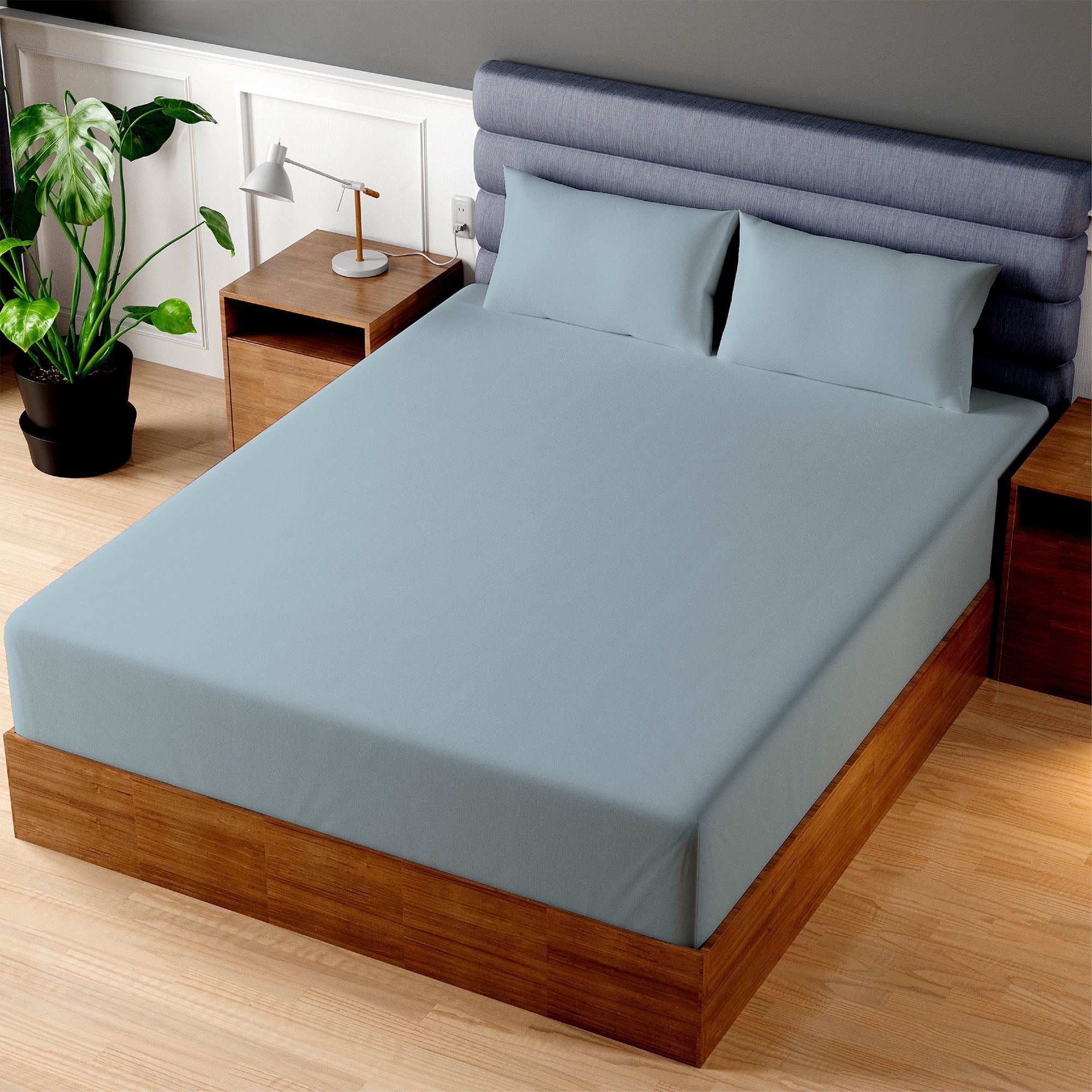 Superity Linen Fitted Sheet - 100% Cotton Full Size Mattress Cover - Soft, Smooth, and ...