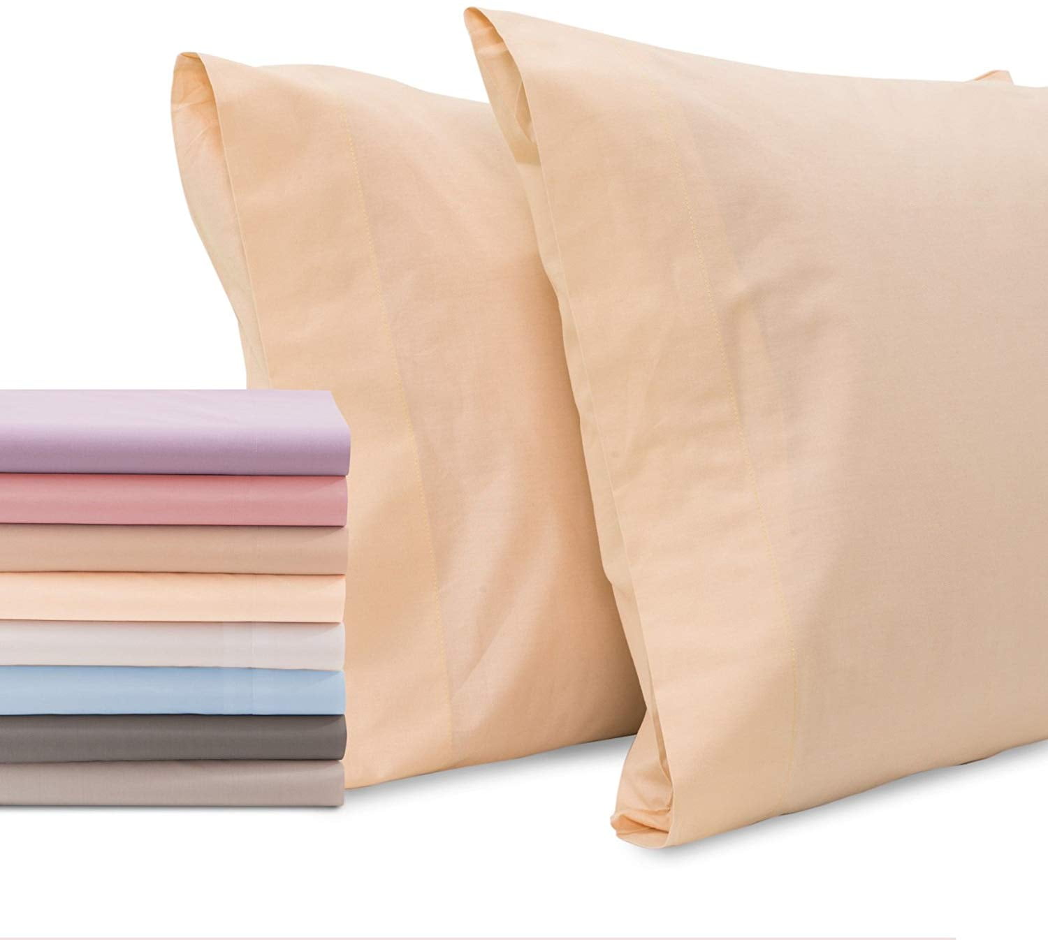 Superity Linen Pillow Cases Queen Size - Open Enclosure - 2 Pack - 100% ...