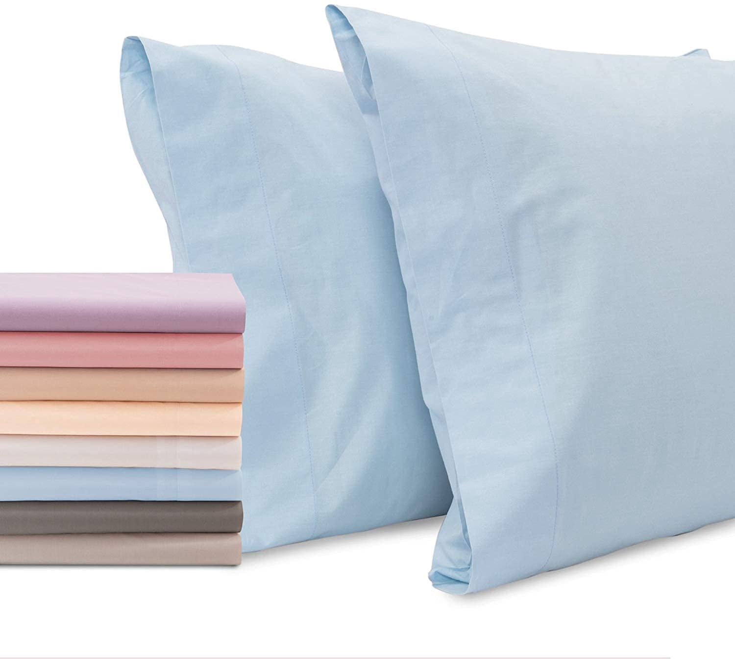 Superity Cotton Bed Pillow Case Standard Size - 2 Pack - Open Enclosure ...