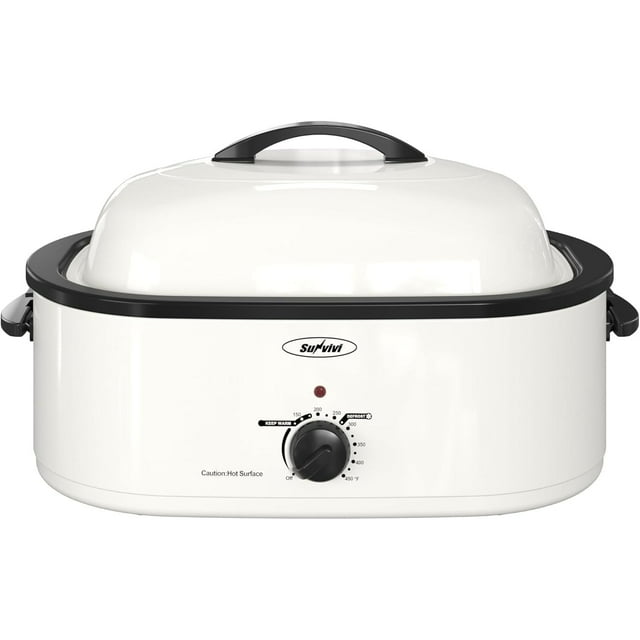 Superjoe 20 QT Electric Roaster Oven, Stainless Steel Roaster Pan for ...