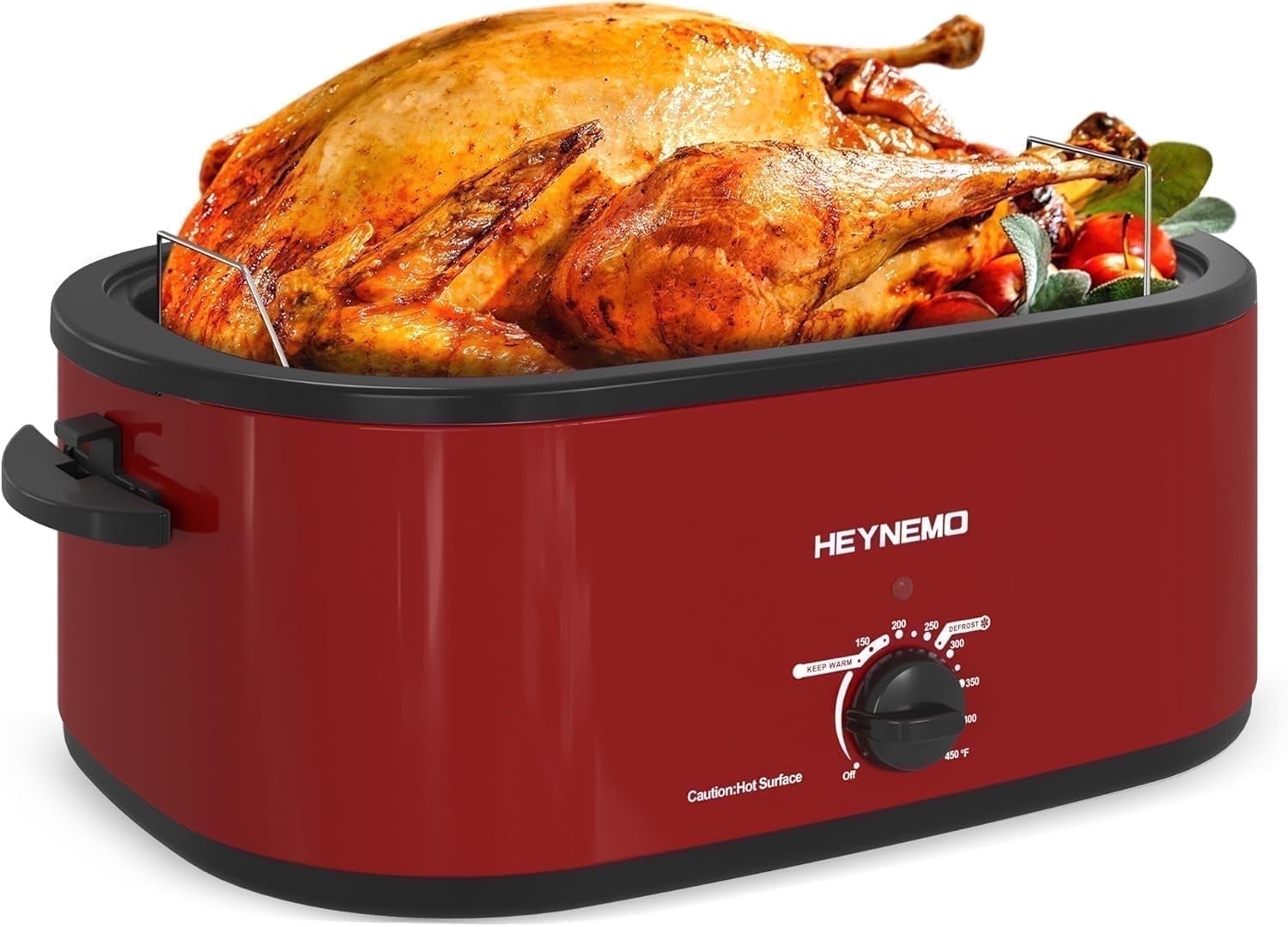Superjoe 22QT Electric Roaster Oven, with Self-Basting Lid, Stainless ...