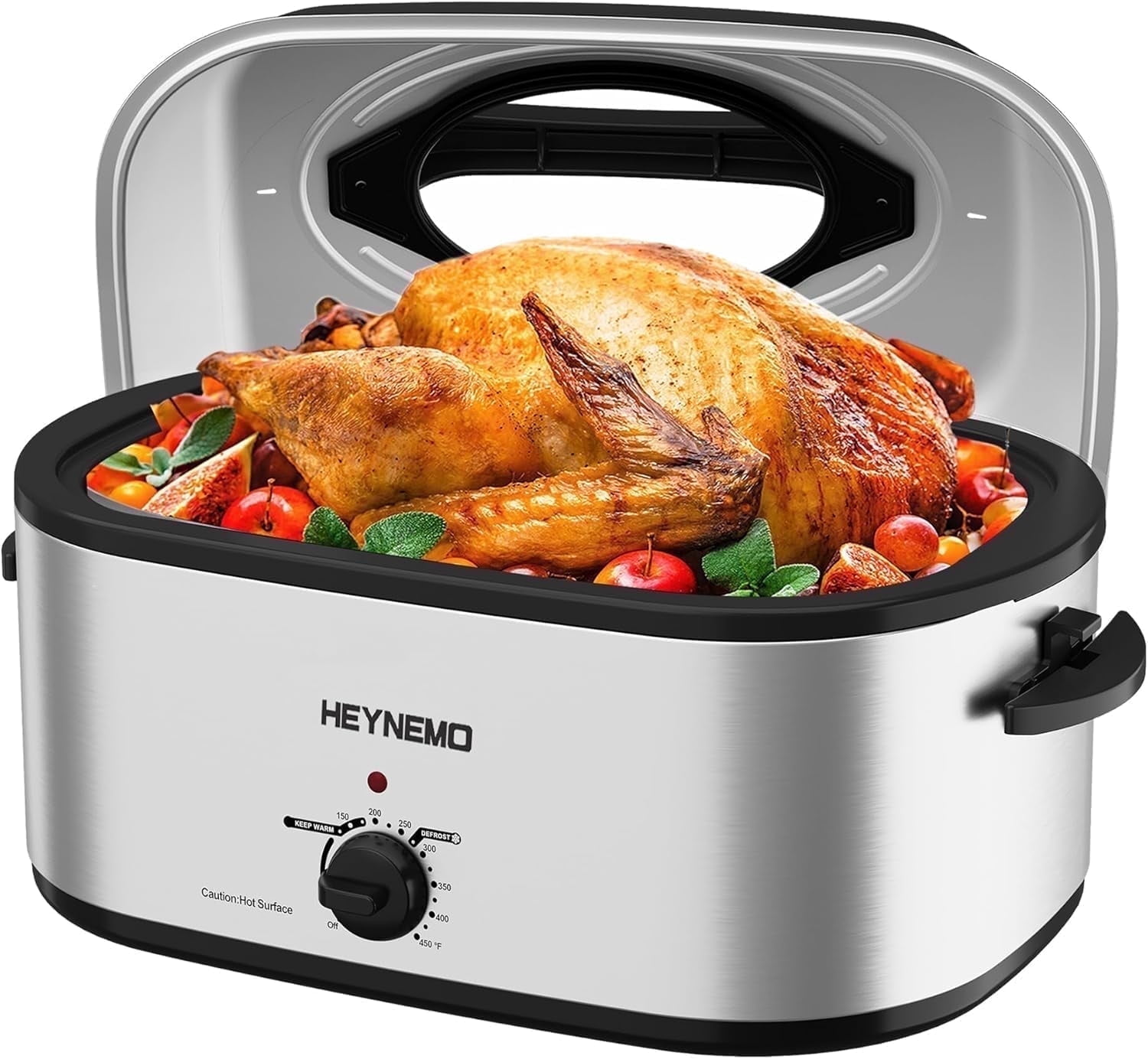 Superjoe 22 Quart Electric Roaster Oven with Visible & Self-Basting Lid ...