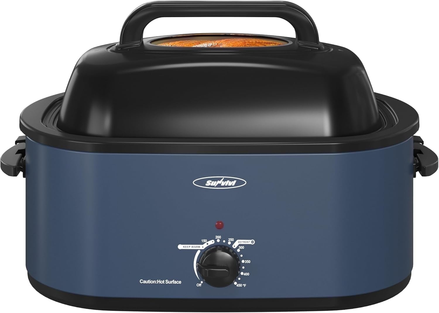 Superjoe 22 Quart Electric Roaster Oven with Self-Basting Lid, Turkey ...