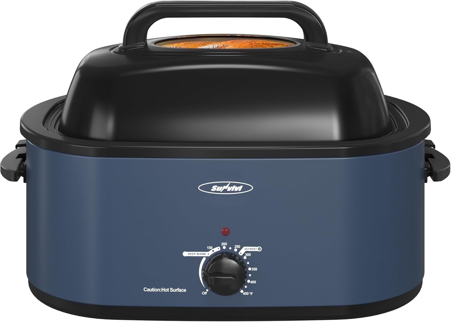 Superjoe 26 Quart Electric Roaster Oven with Self-Basting Lid, Turkey ...