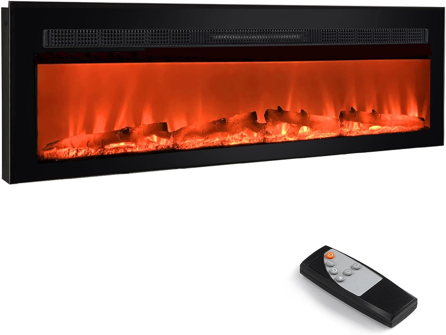 Lifeplus 26"1500-Watt Freestanding or Wall Mounted Electric Fireplace ...