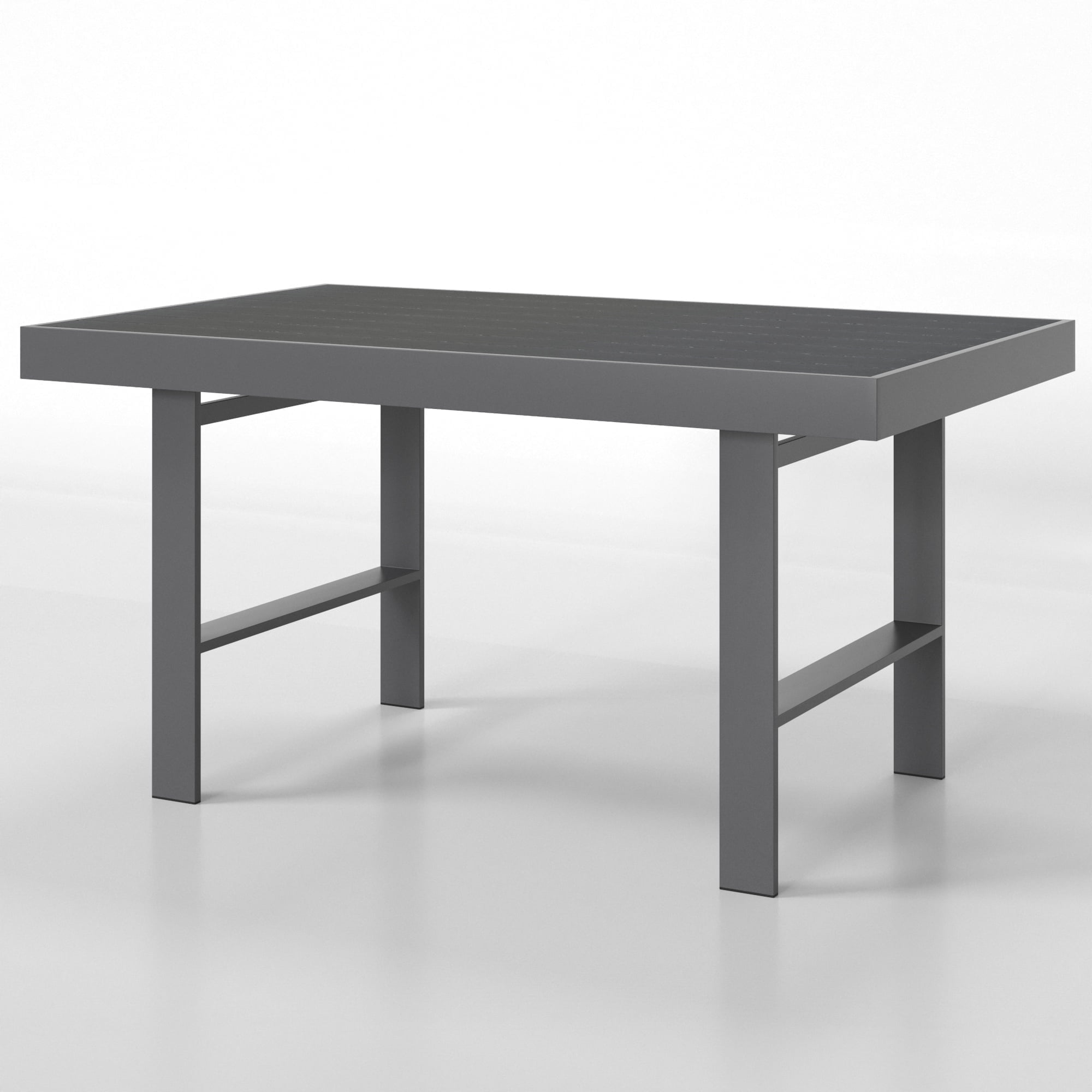 Superjoe 51" Aluminum Durable Outdoor Dining Table, Gray - Walmart.com