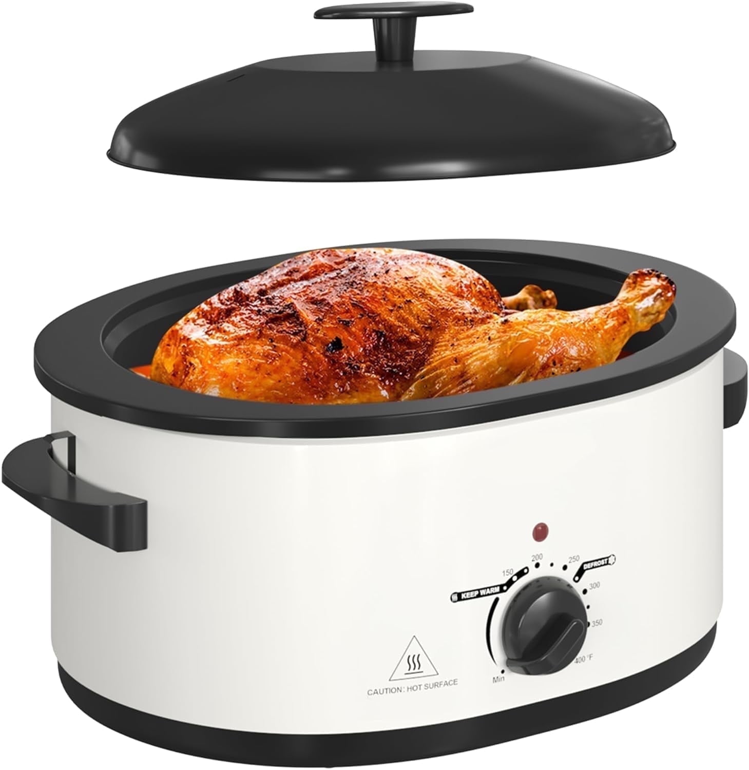 Superjoe 8 QT Electric Roaster Oven with Self-Basting Lid, Turkey ...