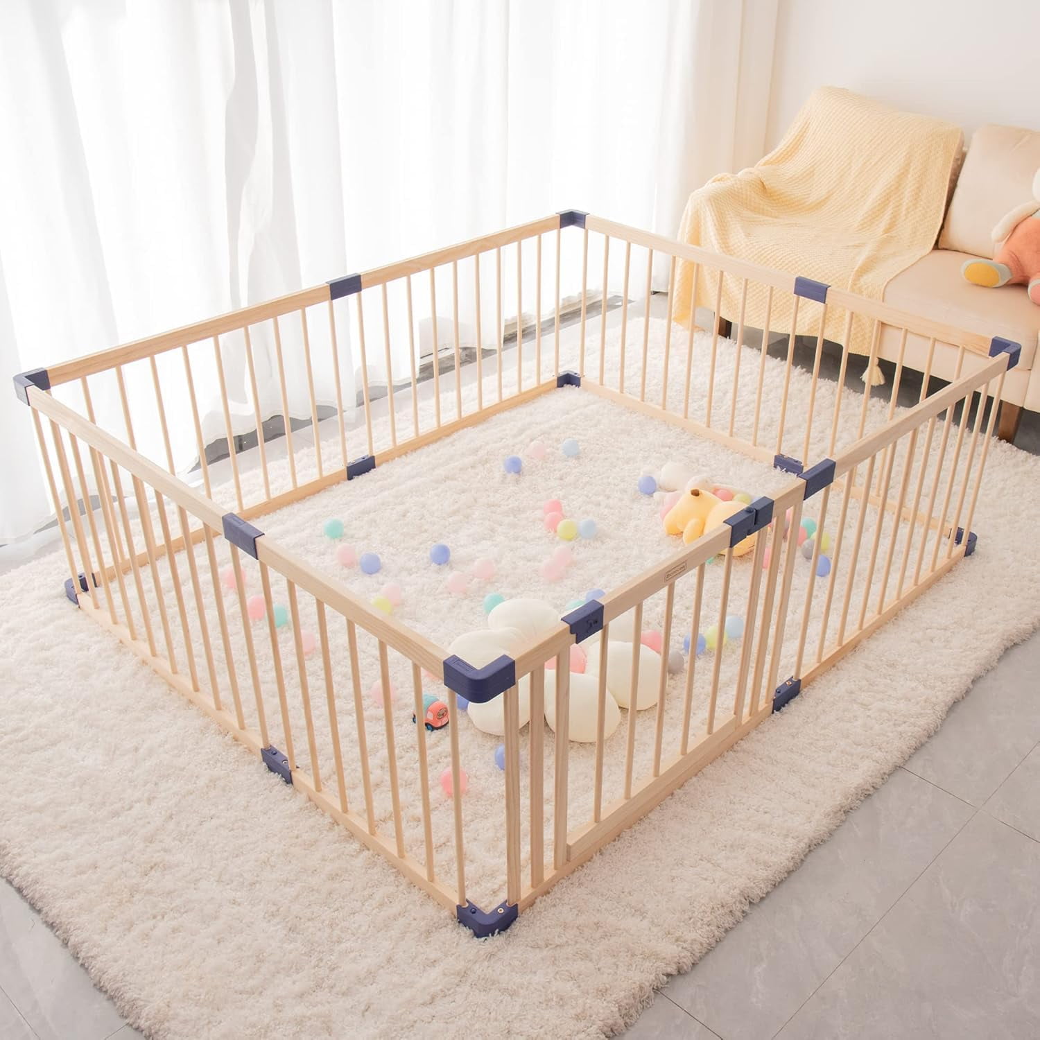 Superjoe Baby Playpen Kids Fence with Safety Gate, Activity Play Center ...