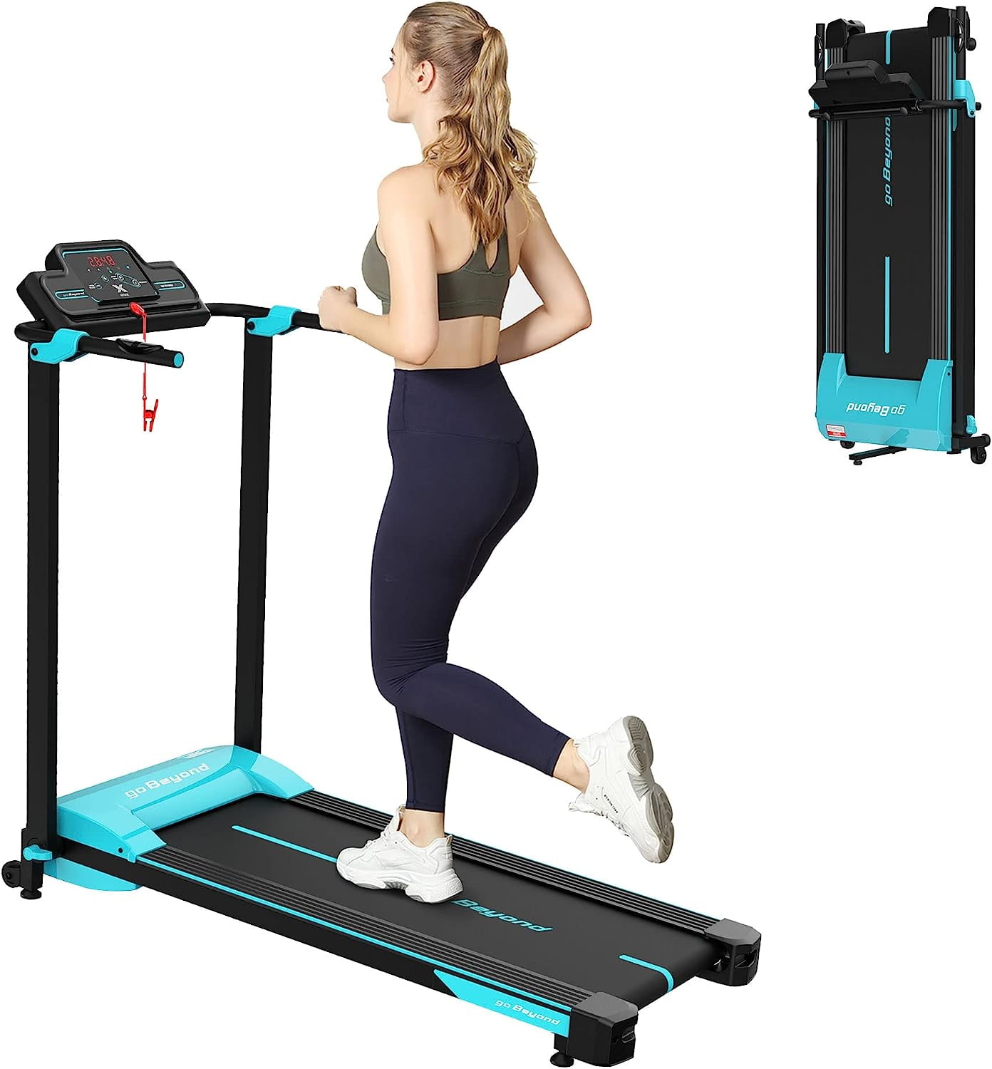 Superjoe Folding Treadmill 1.5HP with LED Display Foldable Compact Mini ...