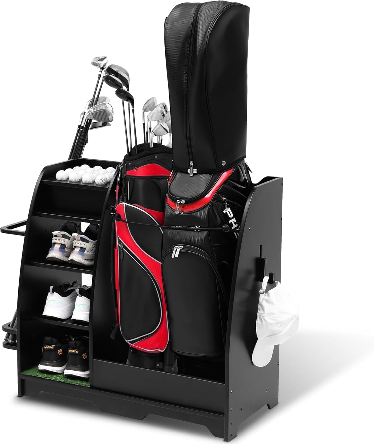 Superjoe Golf Bag Organizer, Stylish Golf Bag Storage Rack, Premium ...
