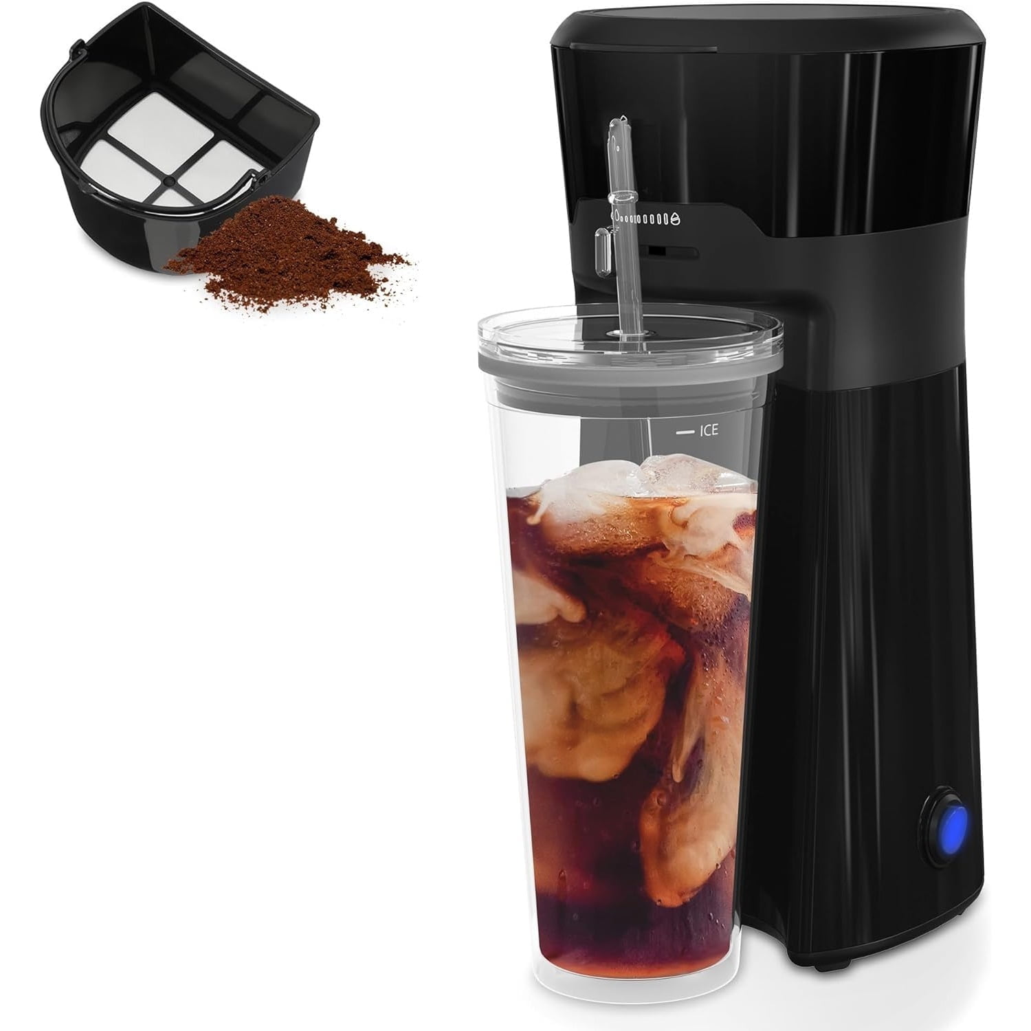 Superjoe Iced Coffee and Tea Maker with Reusable Coffee Filter and ...
