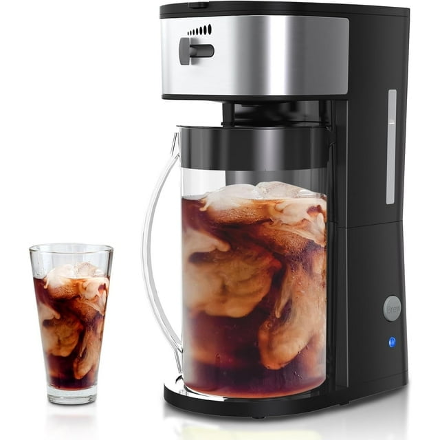 Superjoe Iced Coffee and Tea Maker with Reusable Filter Basket, 2.5QT ...