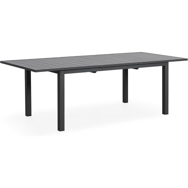 Superjoe Outdoor Patio Dining Table, Aluminum Modern Outside Metal ...