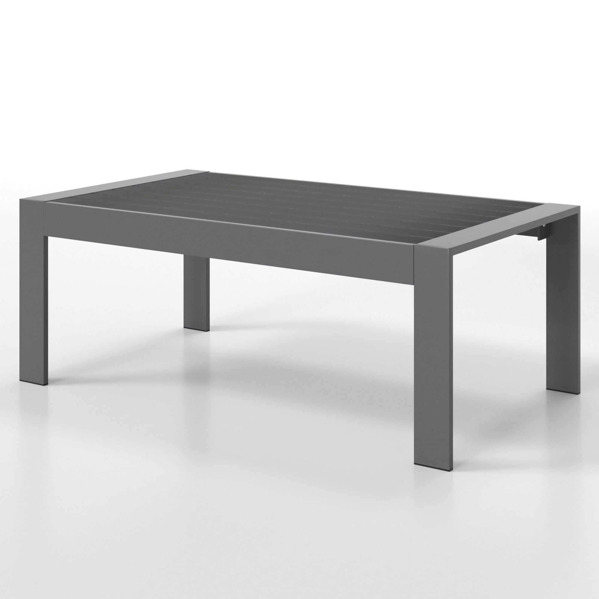 CozyHom Outdoor Patio Aluminum Coffee Table, Modern Patio Rectangular ...