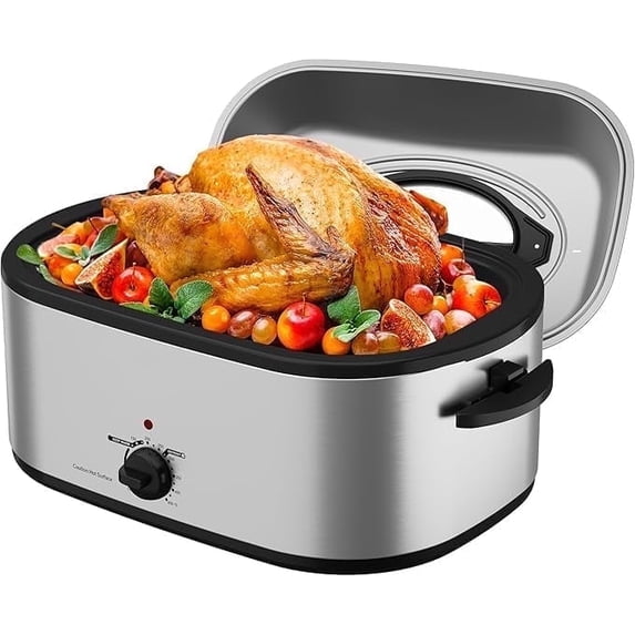 Superjoe 28 QT Roaster Oven Electric with Self-Basting Lid, Removable ...