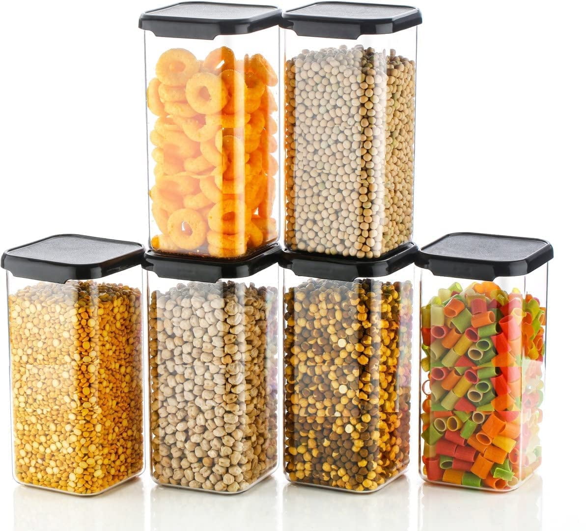 Superkitch Plastic Kitchen Containers Set Air Tight Container For ...