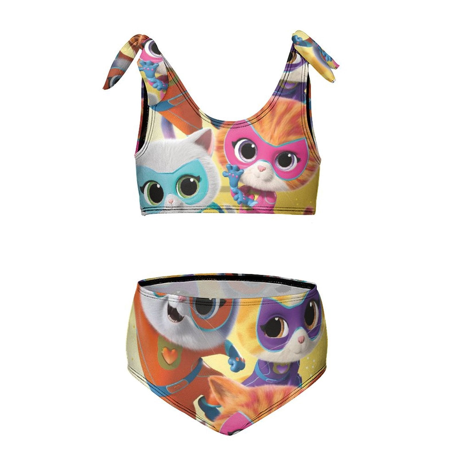 Superkitties Season Girls Swimsuits Set 2pcs Summer Holiday Bathing ...