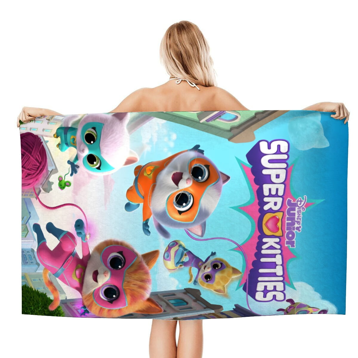 Superkitties Super Kitties Beach Quick Drying Towel, travel-friendly, quick-drying, sand-proof ...