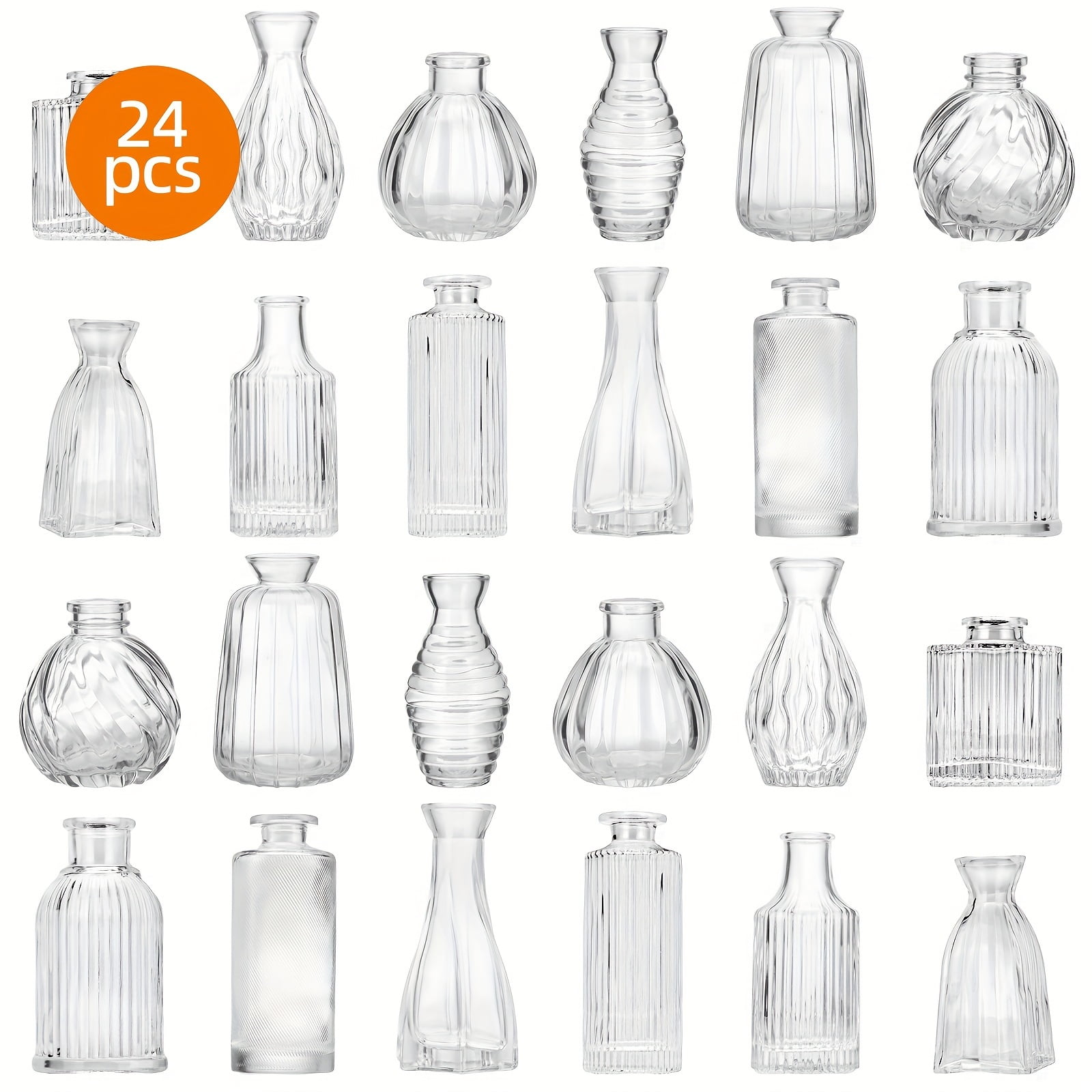 Superlele 14/24/36pcs Bud Vases, Multiple Sizes, Small Vases for ...