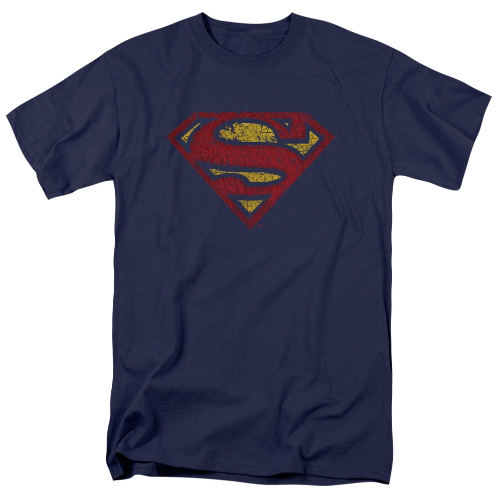Superman 110240M Superman Classic Logo Crackled Design Mens T-Shirt ...