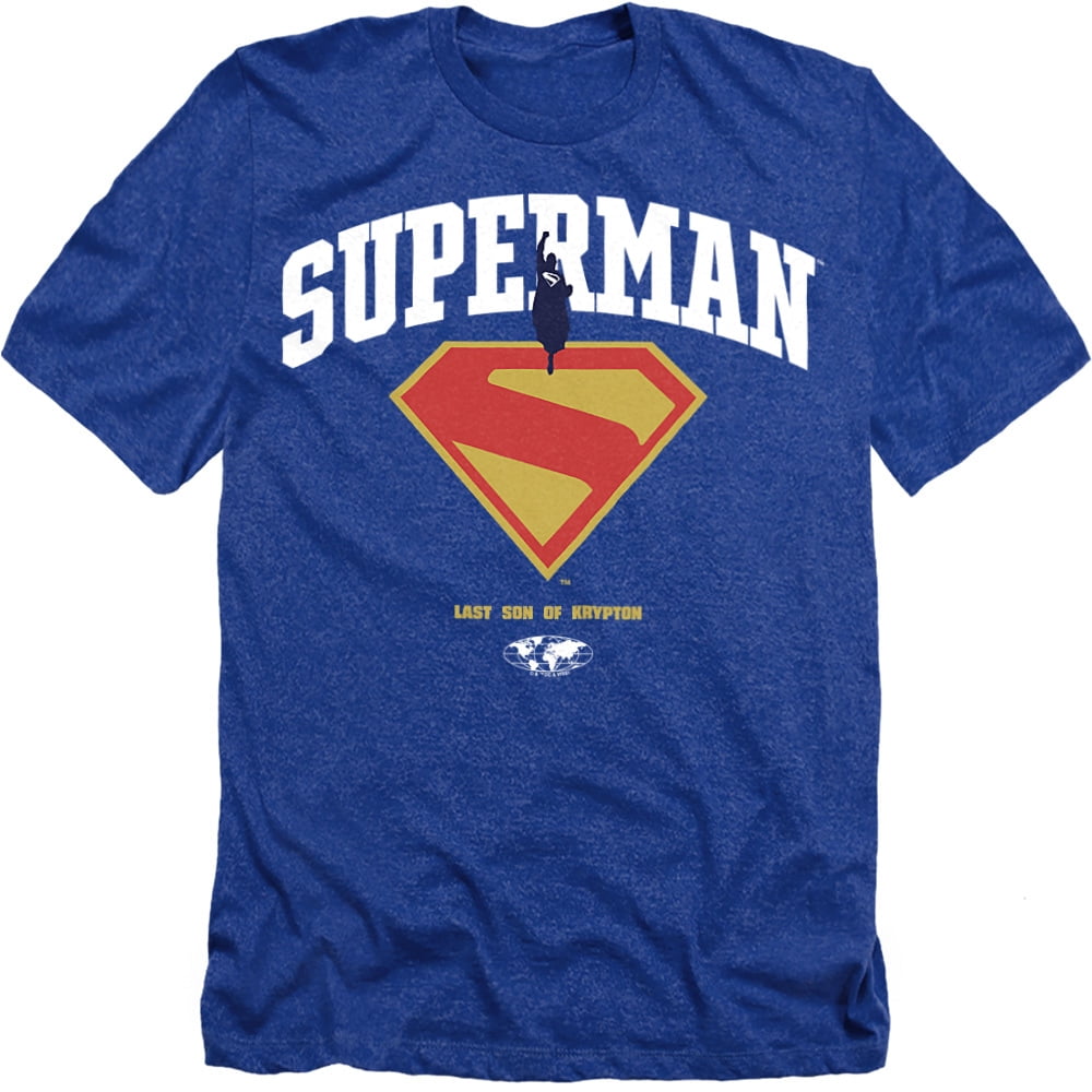 Superman 2025 College Logo Unisex Adult Heather T Shirt - Walmart.com