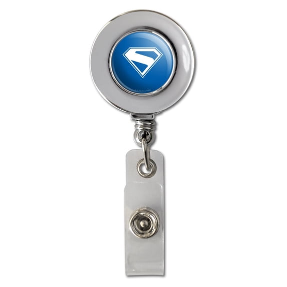 Superman 2025 New Logo White Retractable Reel Chrome Badge ID Card ...