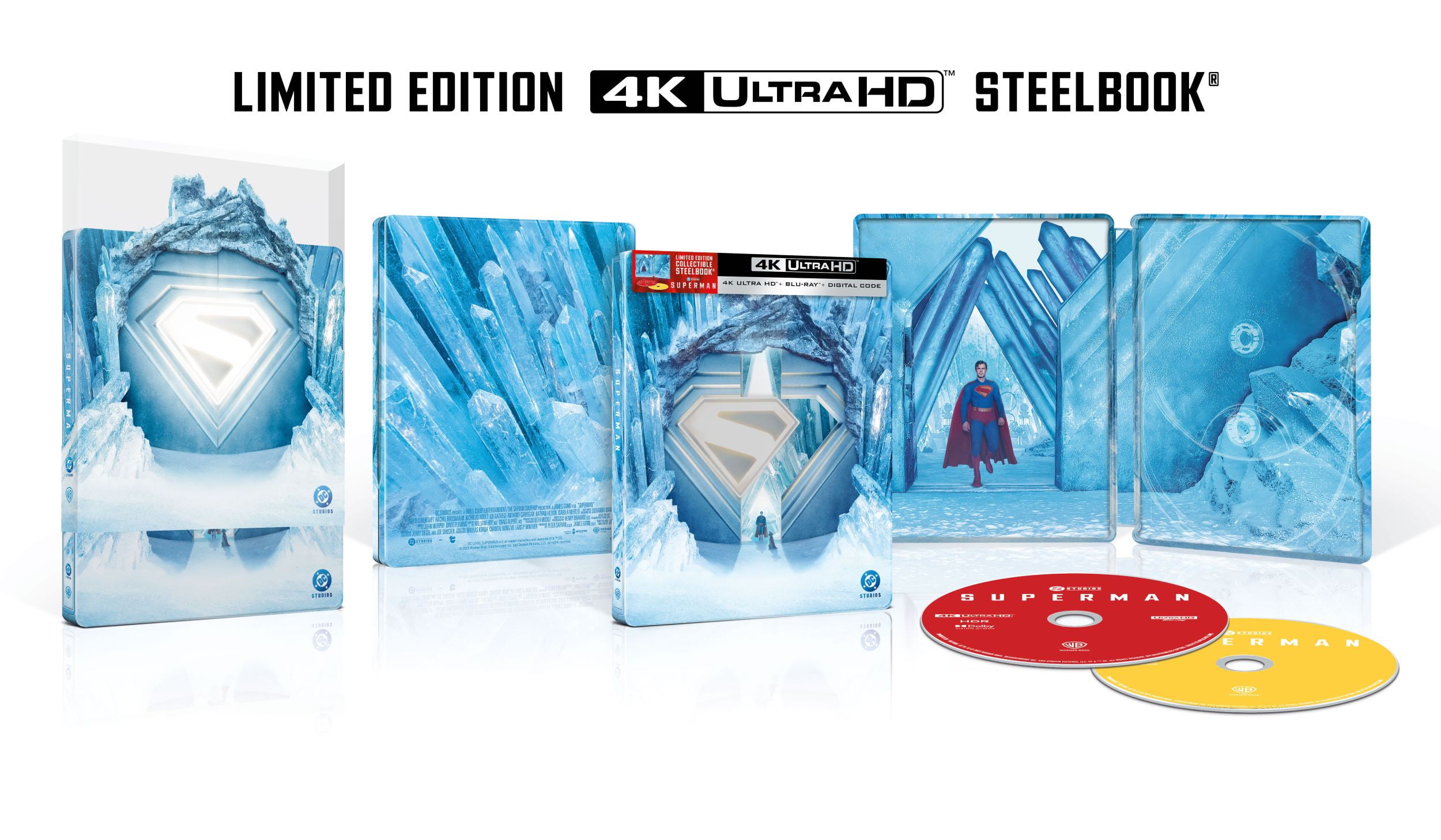 Superman (2025) (Steelbook) (4K Ultra HD + Blu-ray + Digital Copy) Action & Adventure, Warner ...