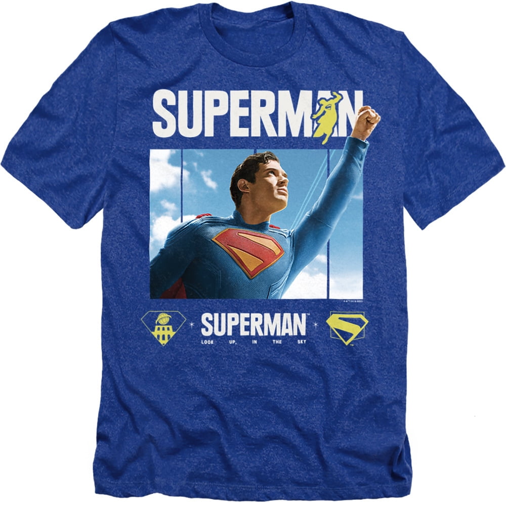 Superman 2025 Superman Comic Run Unisex Adult Heather T Shirt - Walmart.com
