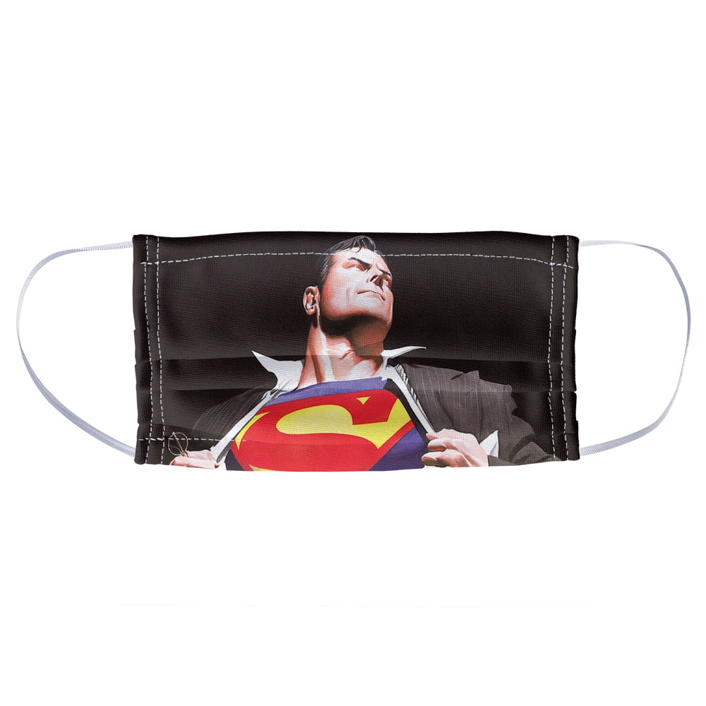 Superman Alex Ross Art 1-Ply Reusable Face Mask Covering, Unisex ...